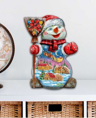 Designocracy Santa In the Night Sky Christmas Holiday Outdoor Decor ...