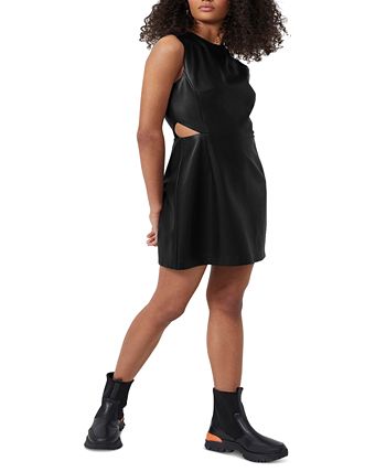 French Connection Women's Crolenda Faux-Leather Cutout Dress & Reviews ...