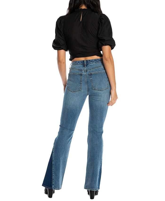 Juicy Couture Women's Contrast-Panel Flared-Leg Jeans - Macy's