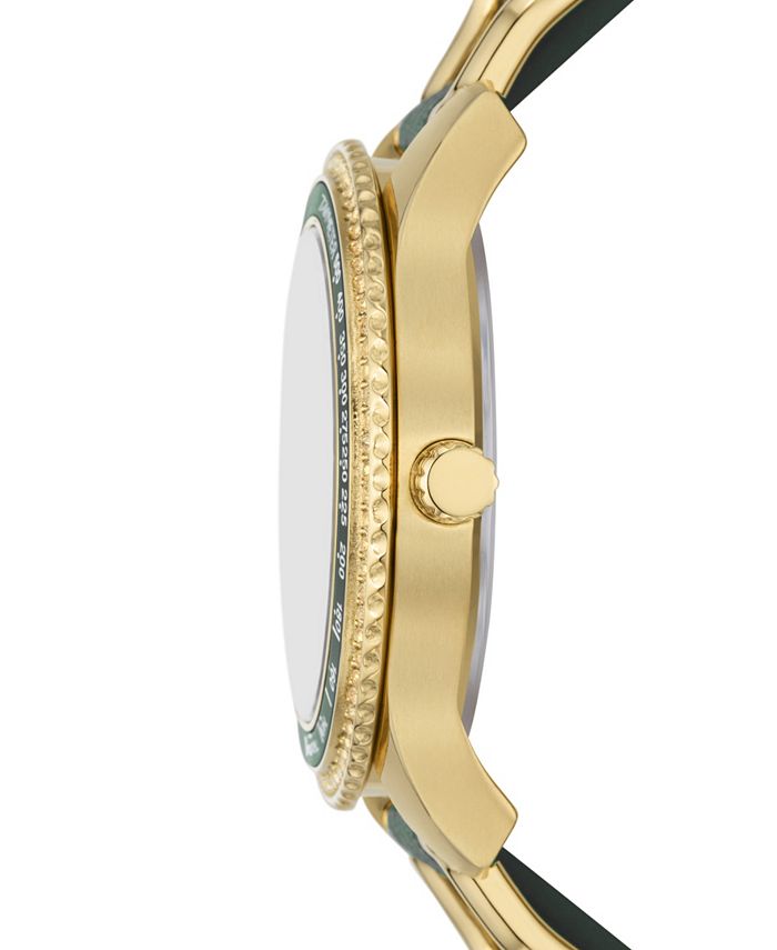 Fossil Women's Stella Multifunction Green Leather Strap Watch, 38mm ...