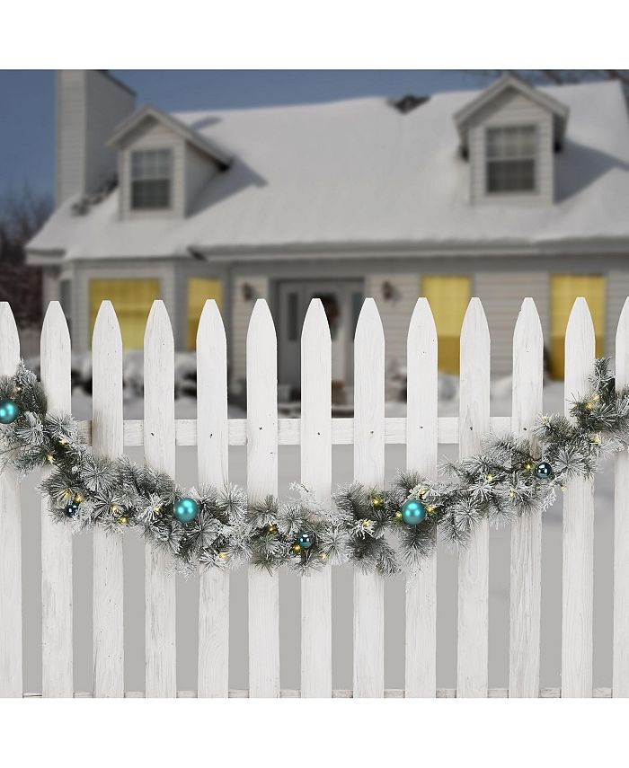 National Tree Company 9' Tinkham Pine Garland with LED Lights - Macy's