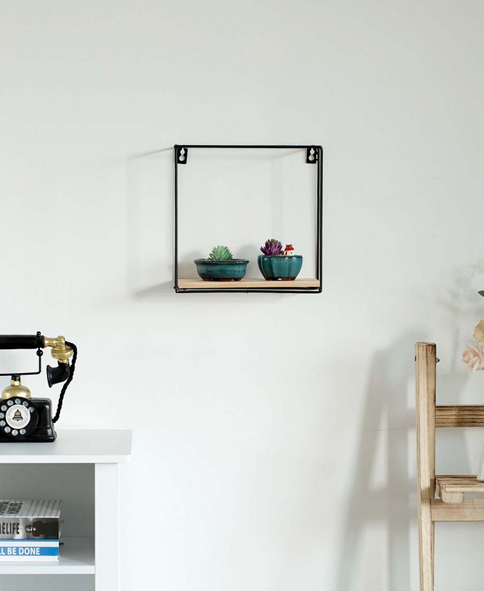 Vintiquewise Rectangle, Wall Mount Floating Shelf - Macy's