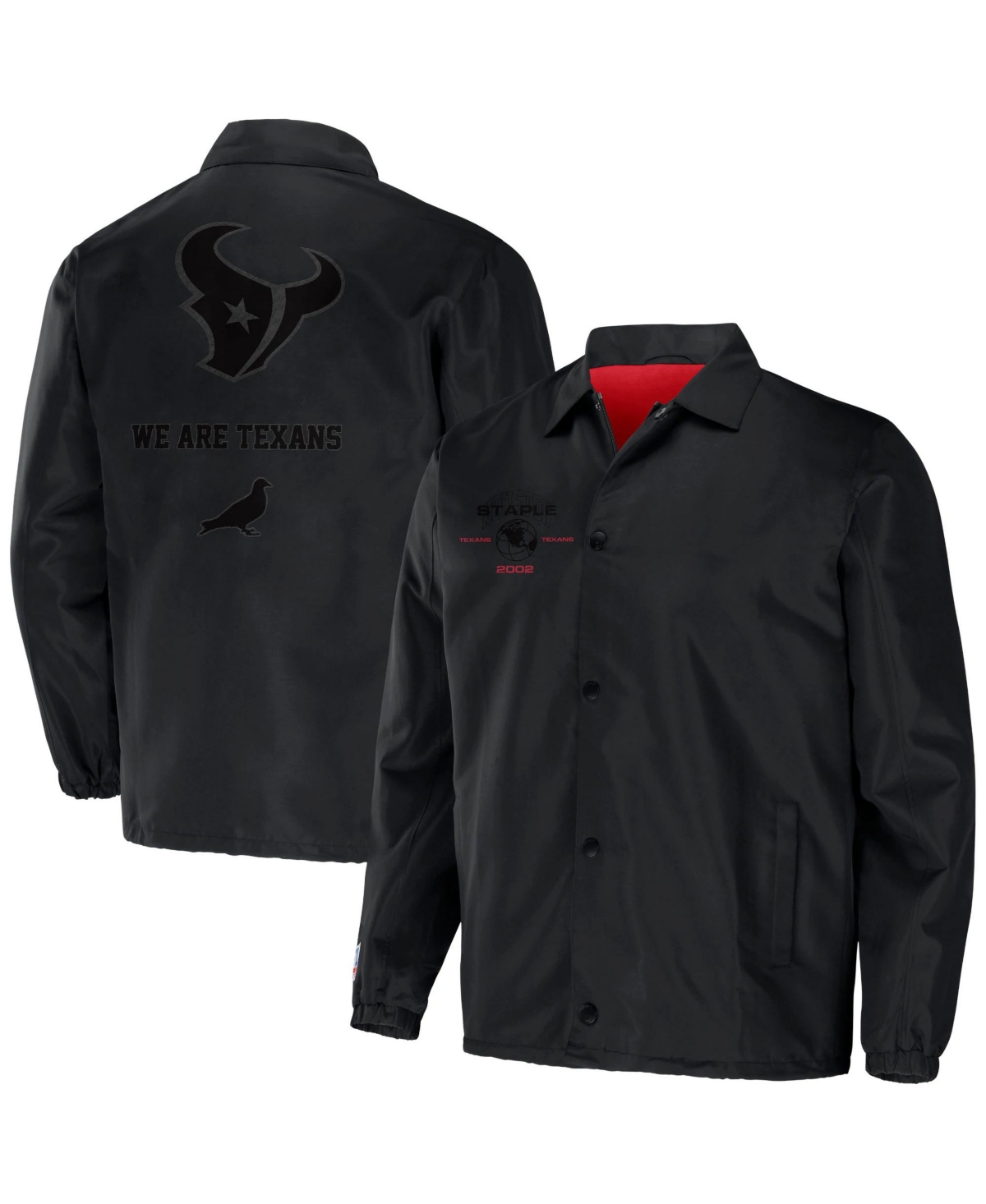 Nfl Properties Men's Nfl X Staple Black Houston Texans Embroidered ...