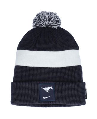 Men's Nike Navy, Royal SMU Mustangs Sideline Team Cuffed Knit Hat with ...