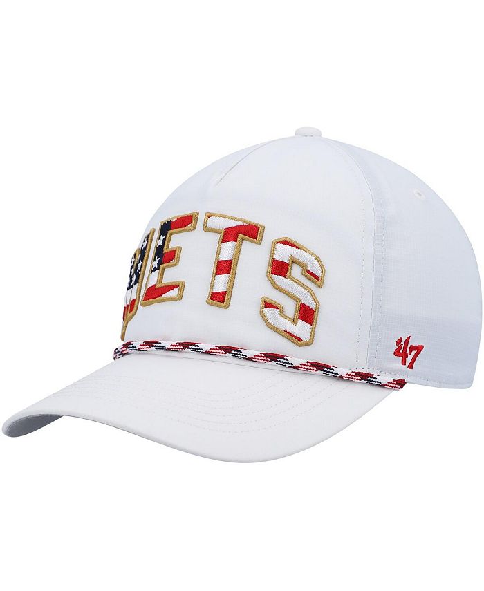 '47 Brand Men's '47 White New York Mets Flag Flutter Hitch Snapback Hat ...