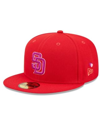 Men's New Era Red San Diego Padres Purple Undervisor 59FIFTY Fitted Hat ...