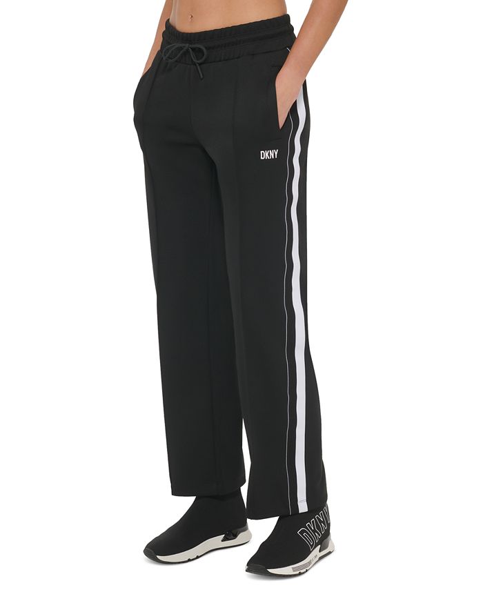 DKNY Women's High-Rise Side-Stripe Drawstring Pants - Macy's
