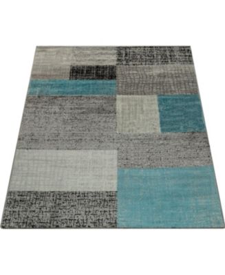 Modern Living-Room Rug Sinai Checkered Pattern - 63'' X 87'' - Macy's