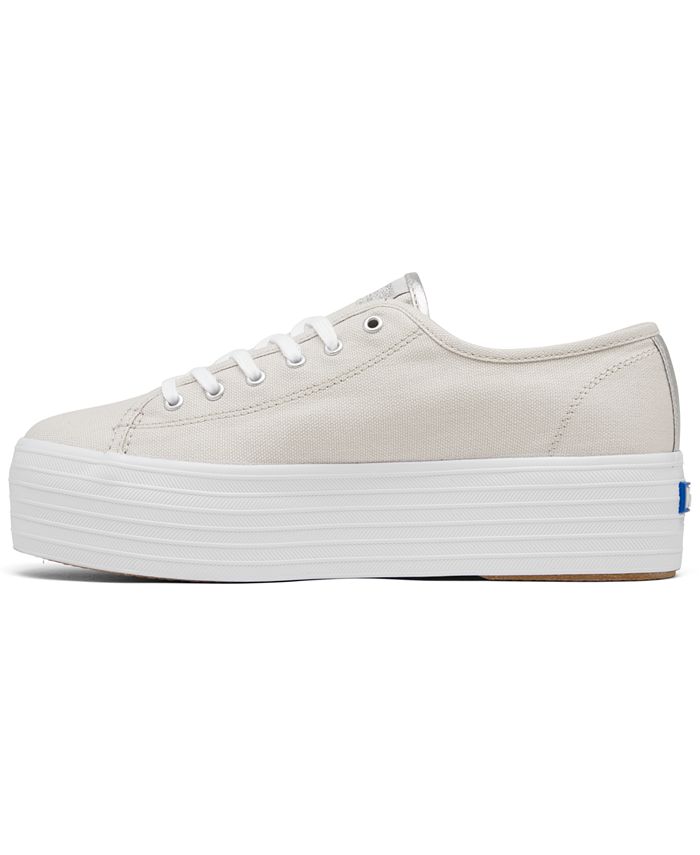 Keds Women's Triple Up Canvas Metallic Platform Casual Sneakers from ...