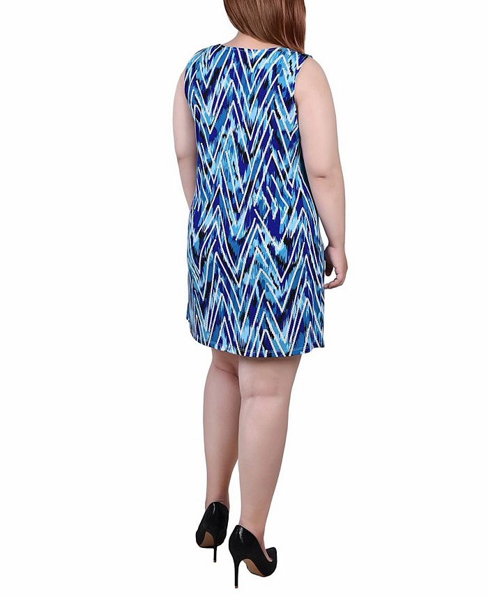 NY Collection Plus Size Sleeveless Dress with 3 Rings - Macy's