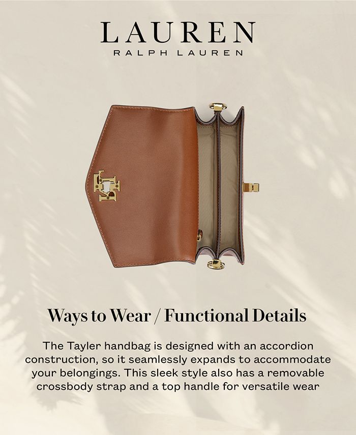 Lauren Ralph Lauren Small Leather Tayler Convertible Crossbody Bag - Macy's