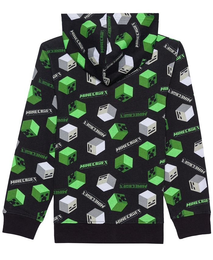 Hybrid Big Boys Regular Fit Minecraft Fleece Full Zip Hoodie & Reviews ...