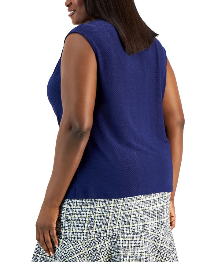 Kasper Plus Size Cowlneck Cap Sleeve Top And Reviews Tops Women Macys