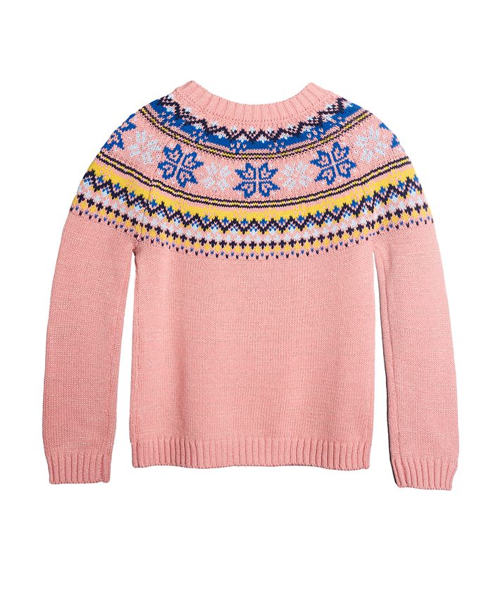 Epic Threads Little Girls Fair Isle Sweater, Created For Macy's ...