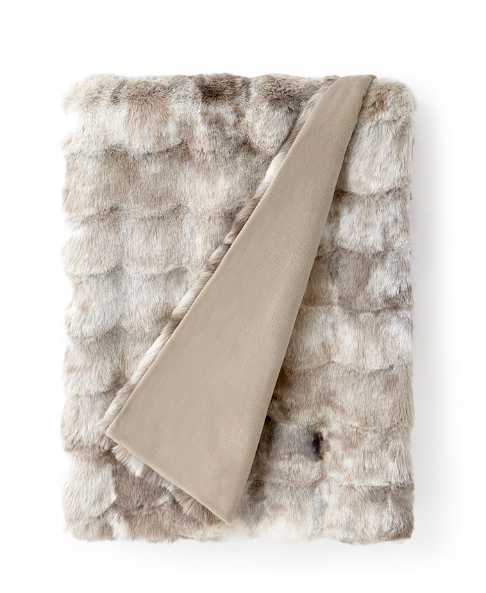 UGG® Theda Faux Fur Throw, 50" x 70" - Macy's