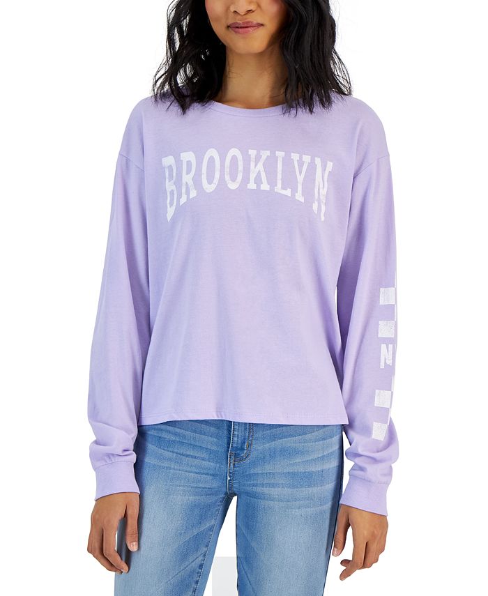 Grayson Threads Black Juniors' Brooklyn Long-Sleeve Tee - Macy's