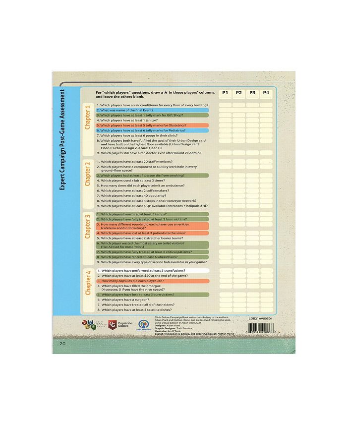 Capstone Games Clinic Deluxe Module Extension Campaign Book, Strategy ...