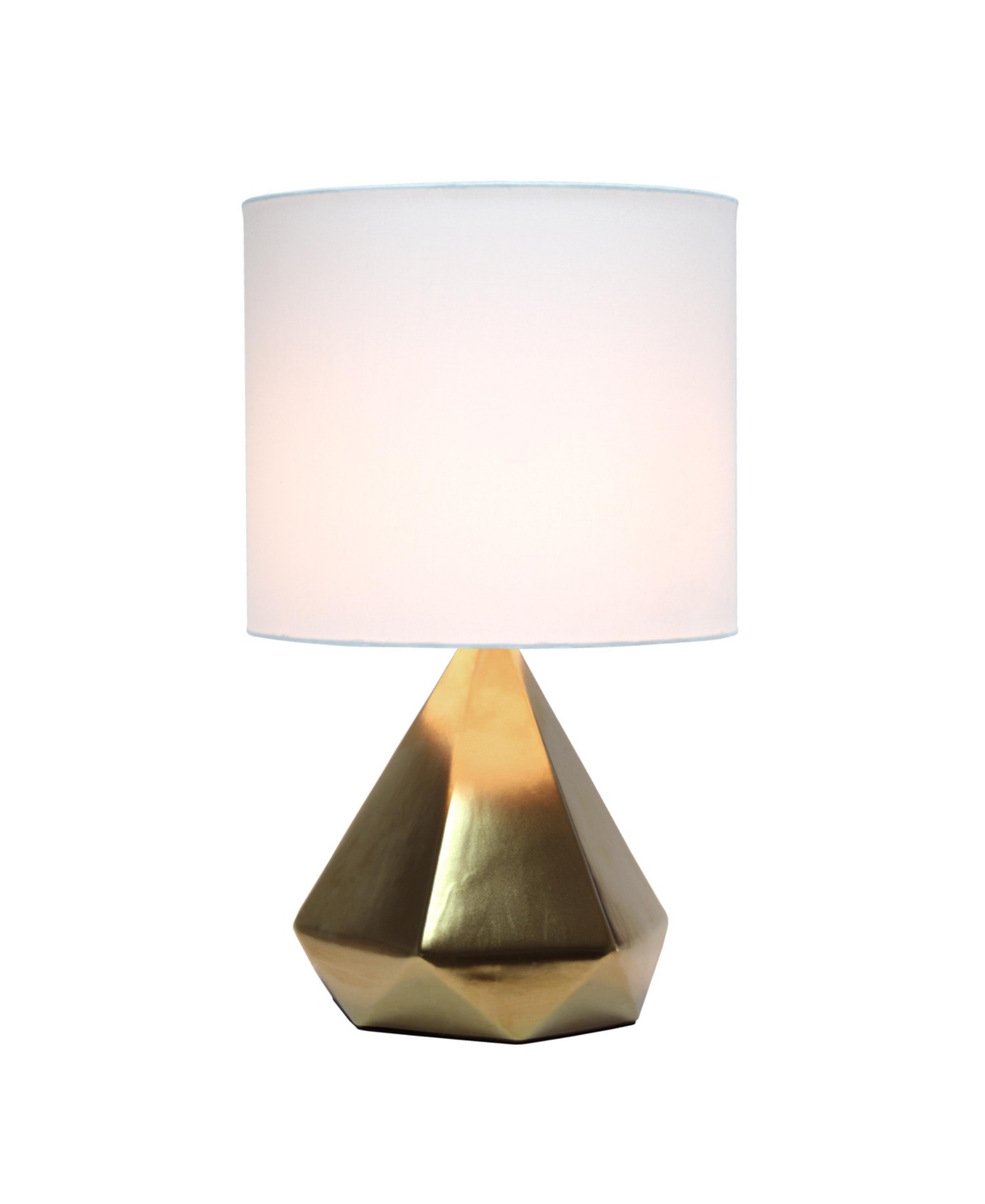 Click here for Simple Designs Solid Pyramid Table Lamp - Gold-Ton... prices