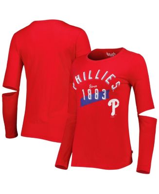 Women's Touch Red Philadelphia Phillies Formation Long Sleeve T-shirt ...