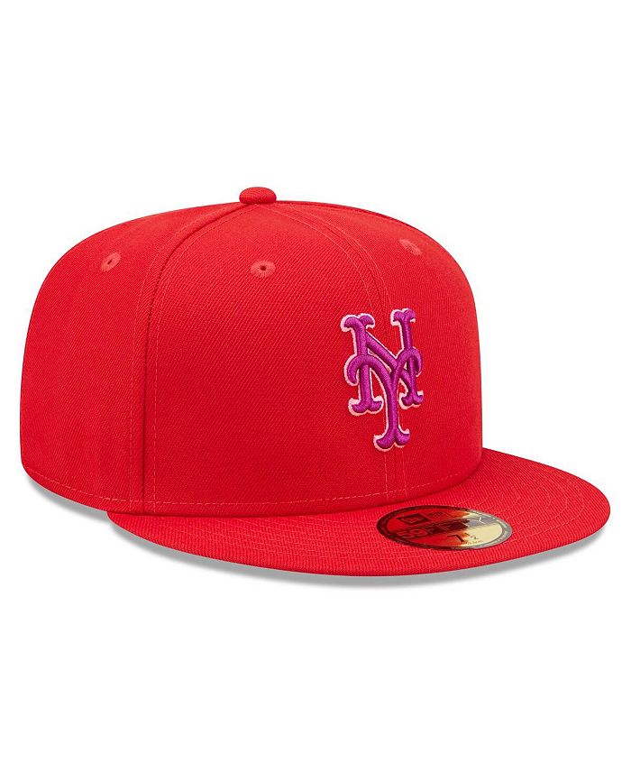 New Era Men's Red New York Mets Purple Undervisor 59FIFTY Fitted Hat ...