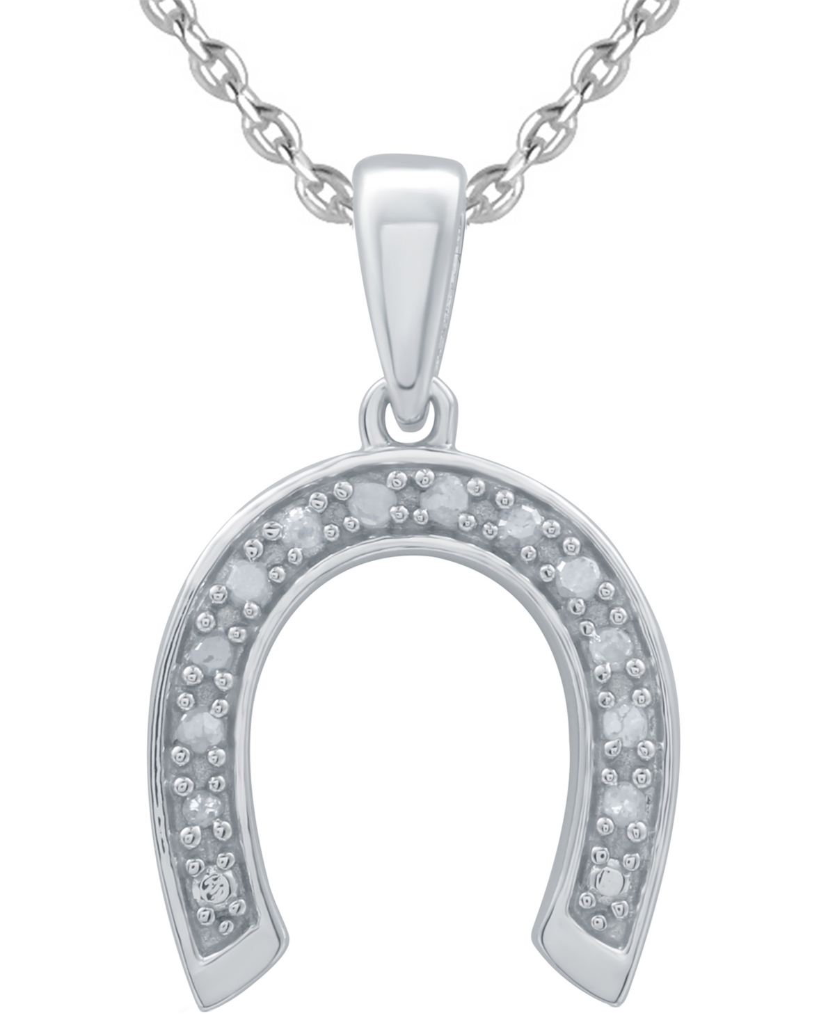 Click here for Diamond Horseshoe Pendant Necklace (1/10 ct. t.w.)... prices