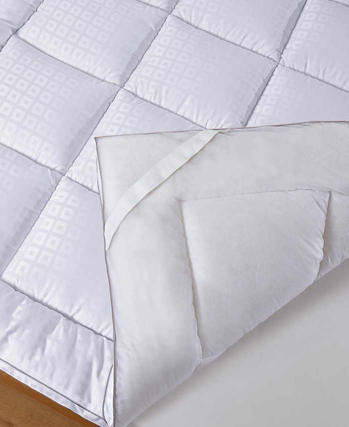 UNIKOME Grid Jacquard 2" Down Alternative Mattress Topper, Twin - Macy's