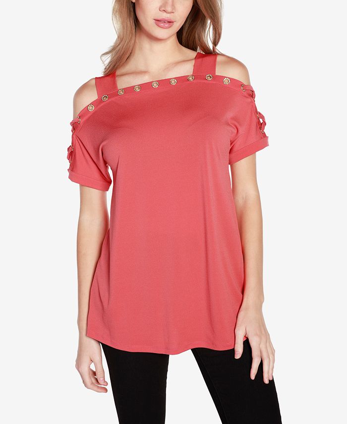 Belldini Women's Cold-Shoulder Top - Macy's