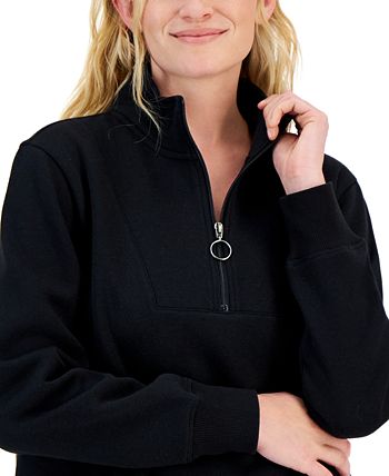 ID Ideology Women's Relaxed Colorblocked Zip Sweatshirt Pullover ...