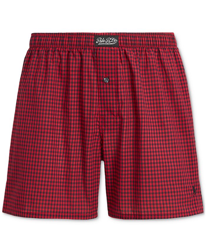 Polo Ralph Lauren Men's Plaid Single-Button Fly Boxers - Macy's