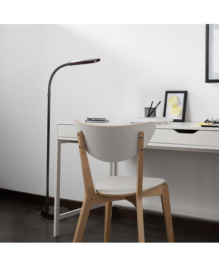 Brightech Litespan Slim LED Gooseneck Floor Lamp with Adjustable Color ...