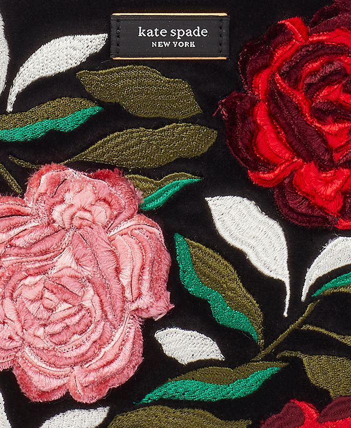 kate spade new york Sam Icon Rose Garden Embroidery Embellished Velvet ...