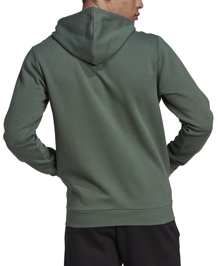 adidas Men's Essentials 3-Stripes Regular-Fit Logo-Print Fleece Hoodie ...