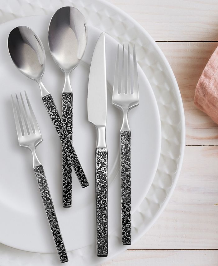 Hampton Forge Tuscany Antique Forged 18/10 Stainless Steel 20 Piece Set ...