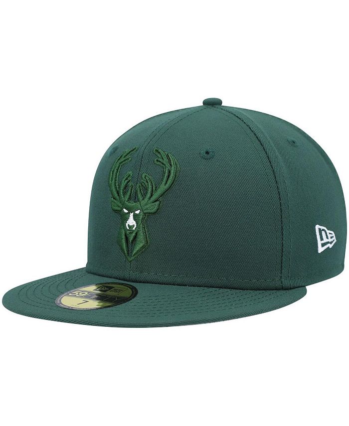 New Era Men's Hunter Green Milwaukee Bucks Elements Tonal 59FIFTY ...