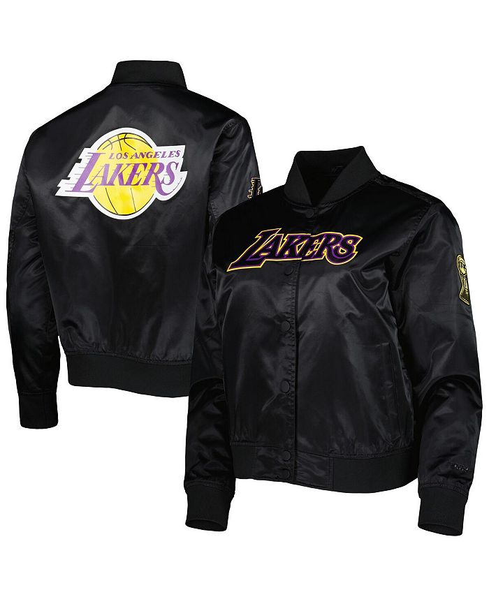 Pro Standard Women's Black Los Angeles Lakers Classics Satin Full-Snap ...