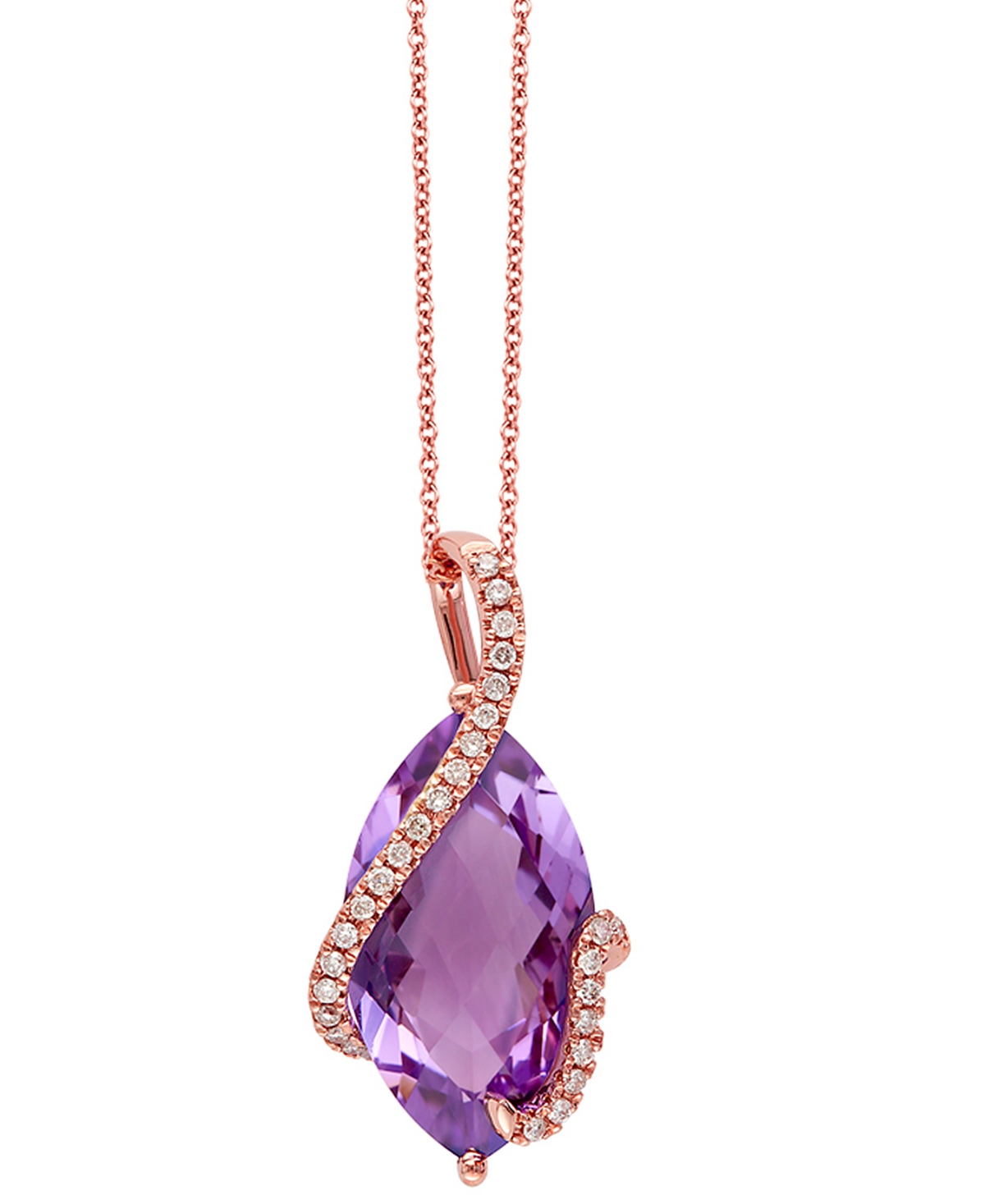 Click here for Effy Amethyst and Diamond (1/8 ct. t.w.) Marquise... prices