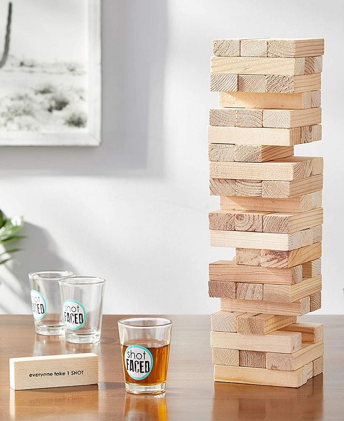 American Atelier Tipsy Tower Drinking Game, 58 Piece - Macy's