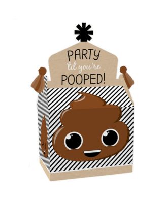 Big Dot of Happiness Party 'Til You're Pooped - Treat Box Party Favors ...