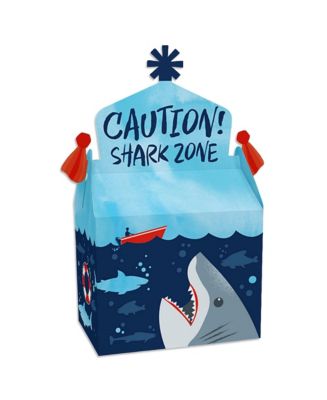 Big Dot of Happiness Shark Zone - Treat Box Party Favors - Jawsome ...
