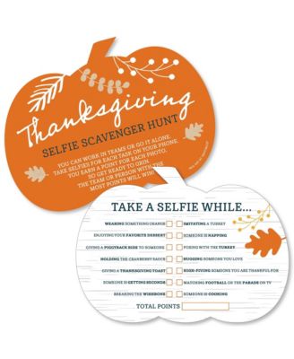 Big Dot of Happiness Happy Thanksgiving - Selfie Scavenger Hunt - Fall ...