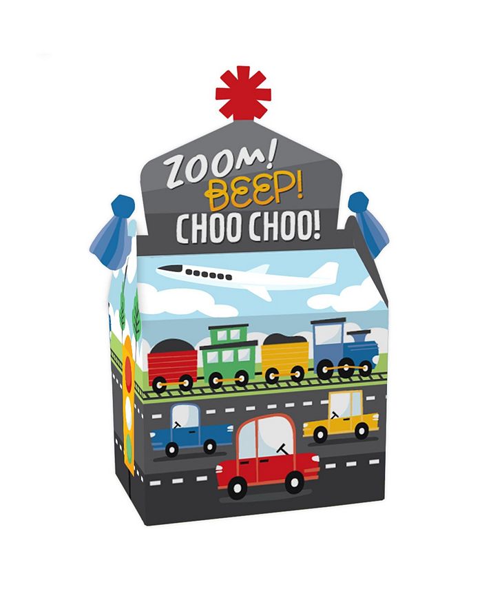 Big Dot of Happiness Cars, Trains, and Airplanes - Treat Box Party ...