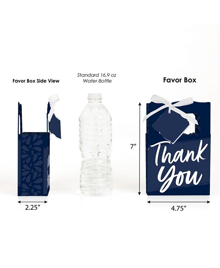 Big Dot of Happiness Navy Blue Elegantly Simple - Guest Party Favor ...