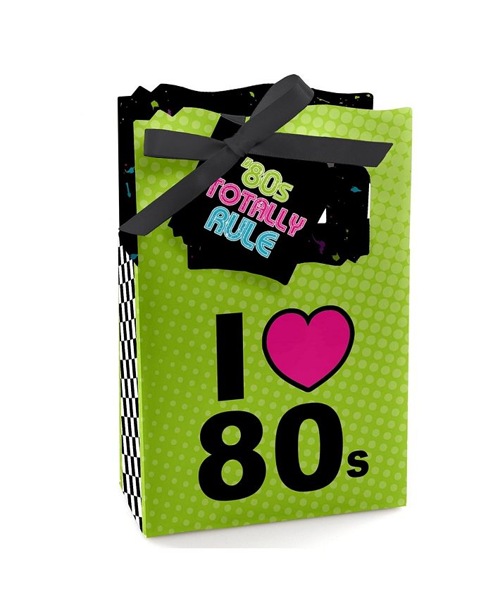 Big Dot of Happiness 80's Retro - Totally 1980s Party Favor Boxes - Set ...