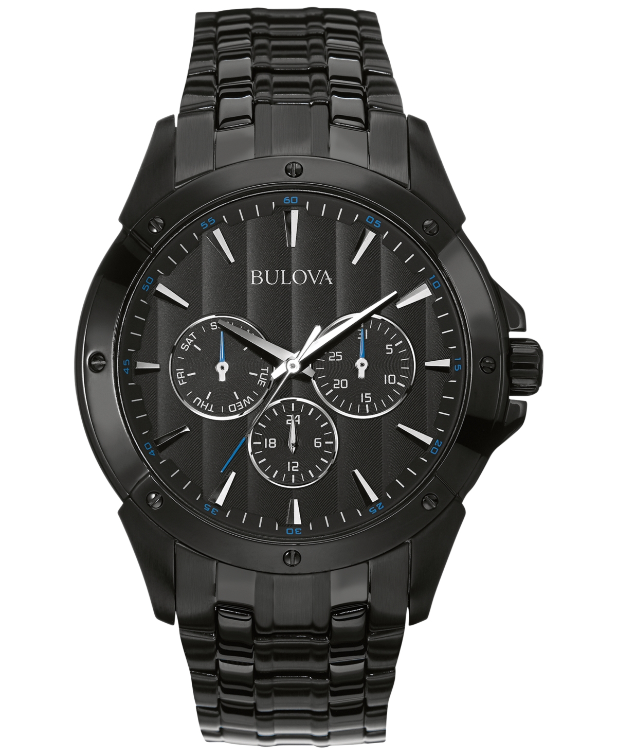 Click here for Bulova Mens Black Ion-Plated Stainless Steel Brace... prices