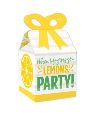 Big Dot of Happiness So Fresh - Lemon - Square Favor Gift Boxes ...