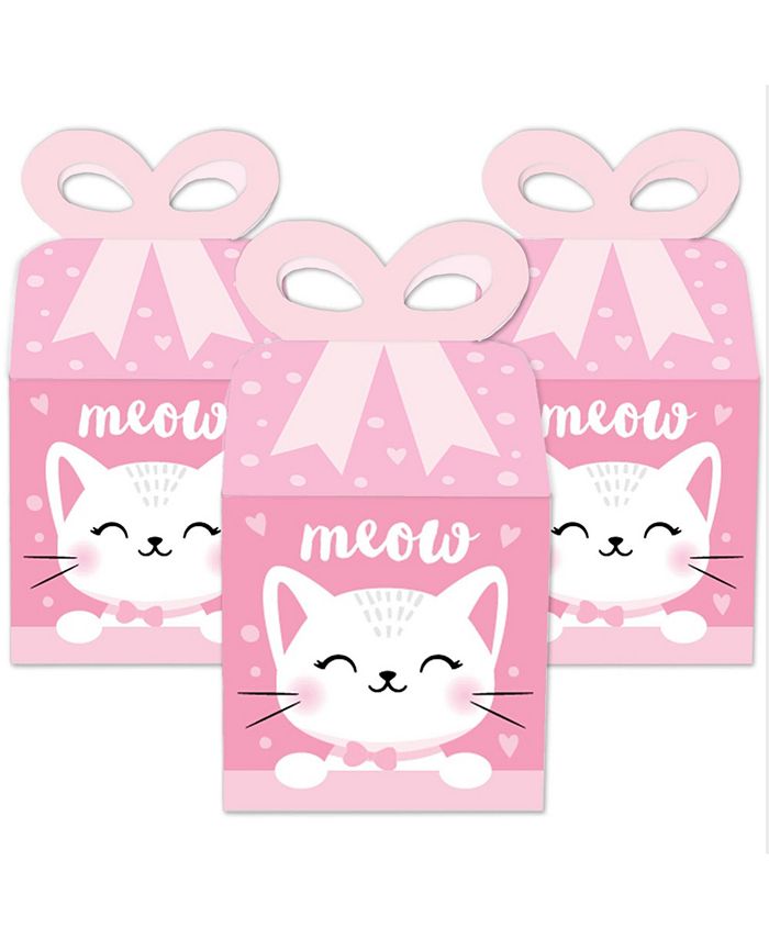 Big Dot of Happiness Purr-fect Kitty Cat - Square Favor Gift Boxes ...