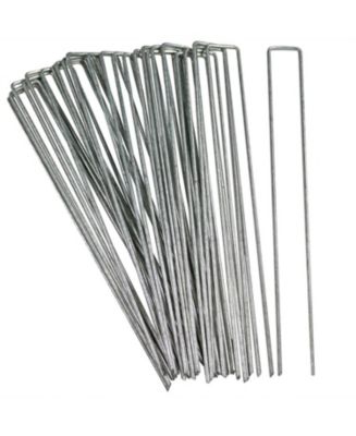 Sunnydaze Decor Outdoor Lawn and Garden Galvanized Steel Staple Stakes ...