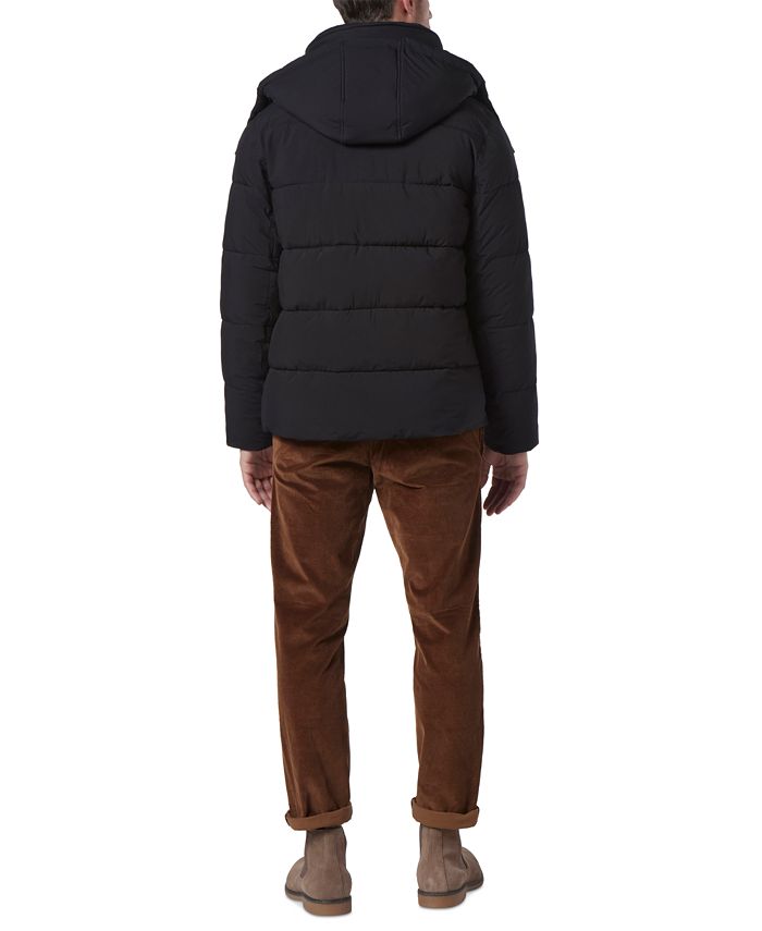 Marc New York Men's Howe Quilted Puffer Jacket with Removable Hood ...