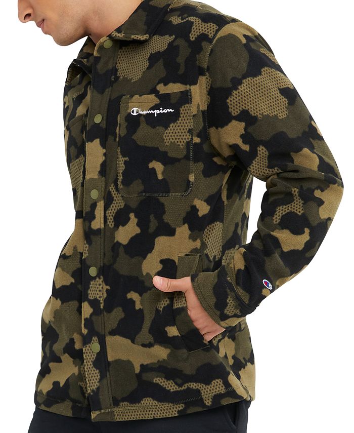 Champion Men's Explorer Fleece Camo Shirt Jacket - Macy's