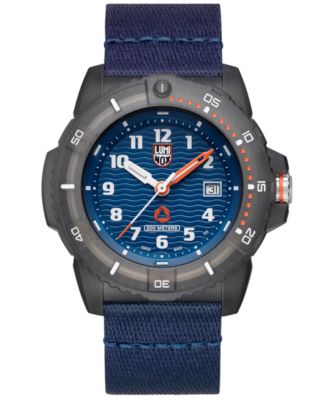 Luminox Men's Swiss Eco Series Blue PET Strap Watch 46mm - Macy's
